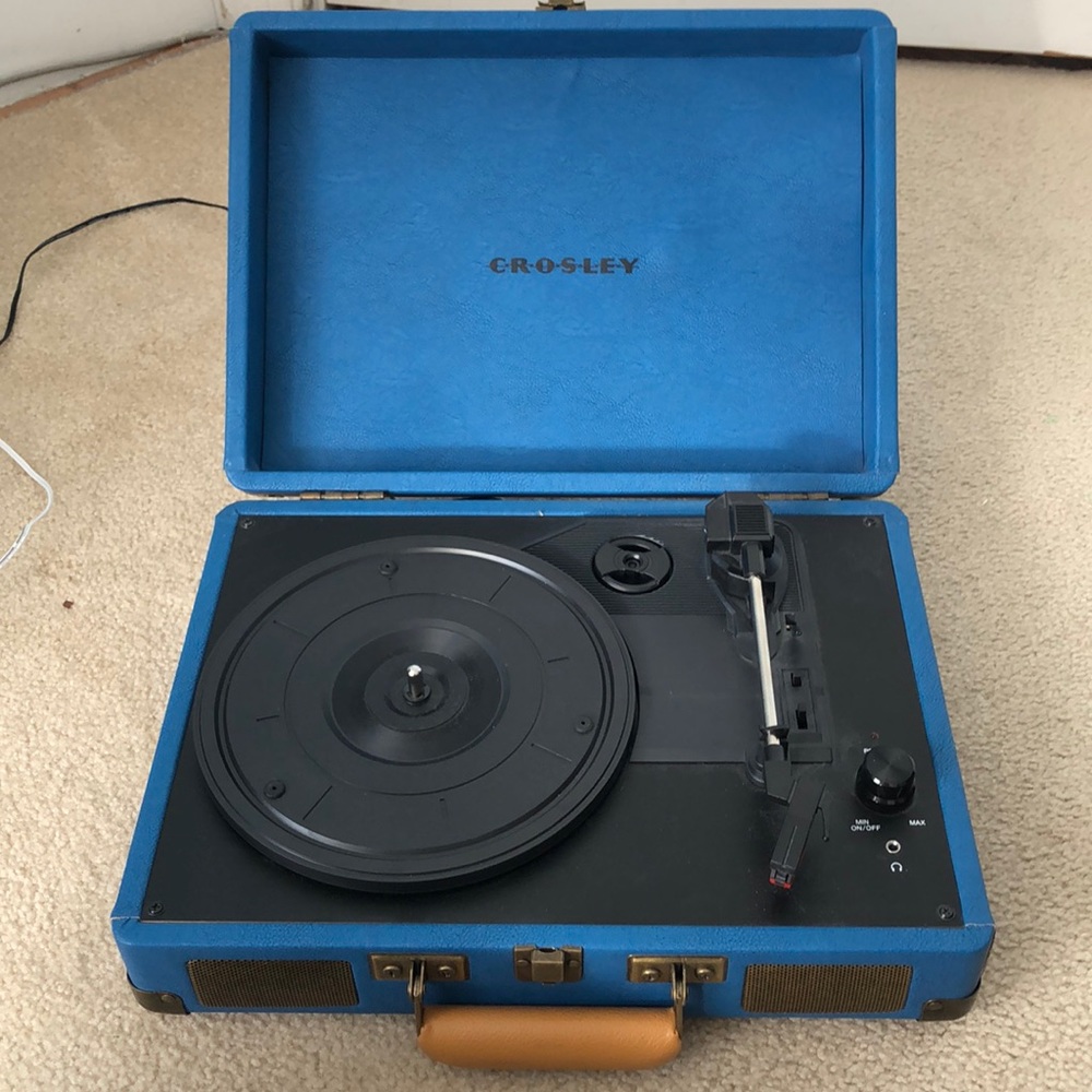 Rare Crosley Blue Record Player - Gem